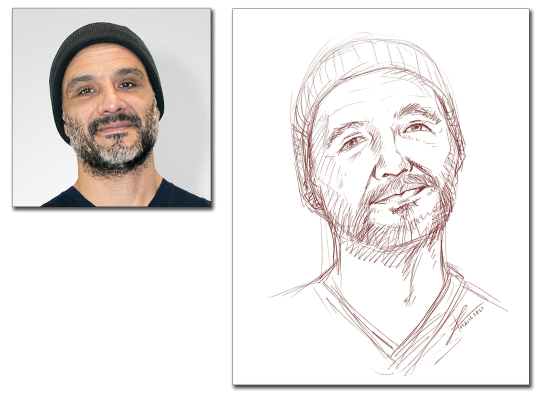 Hand Drawn Digital People Portrait Sketch - Custom Made Caricature ...